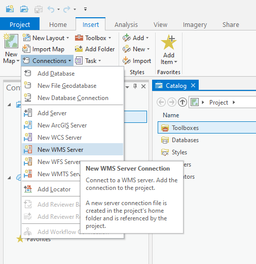 Adding Aerial Imagery as WMS to ArcGIS Pro